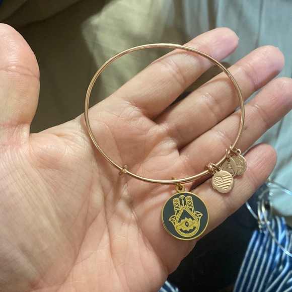 Alex and Ani | Jewelry | Alex And Ani Rose Gold Hand Of Fatima Bangle ...